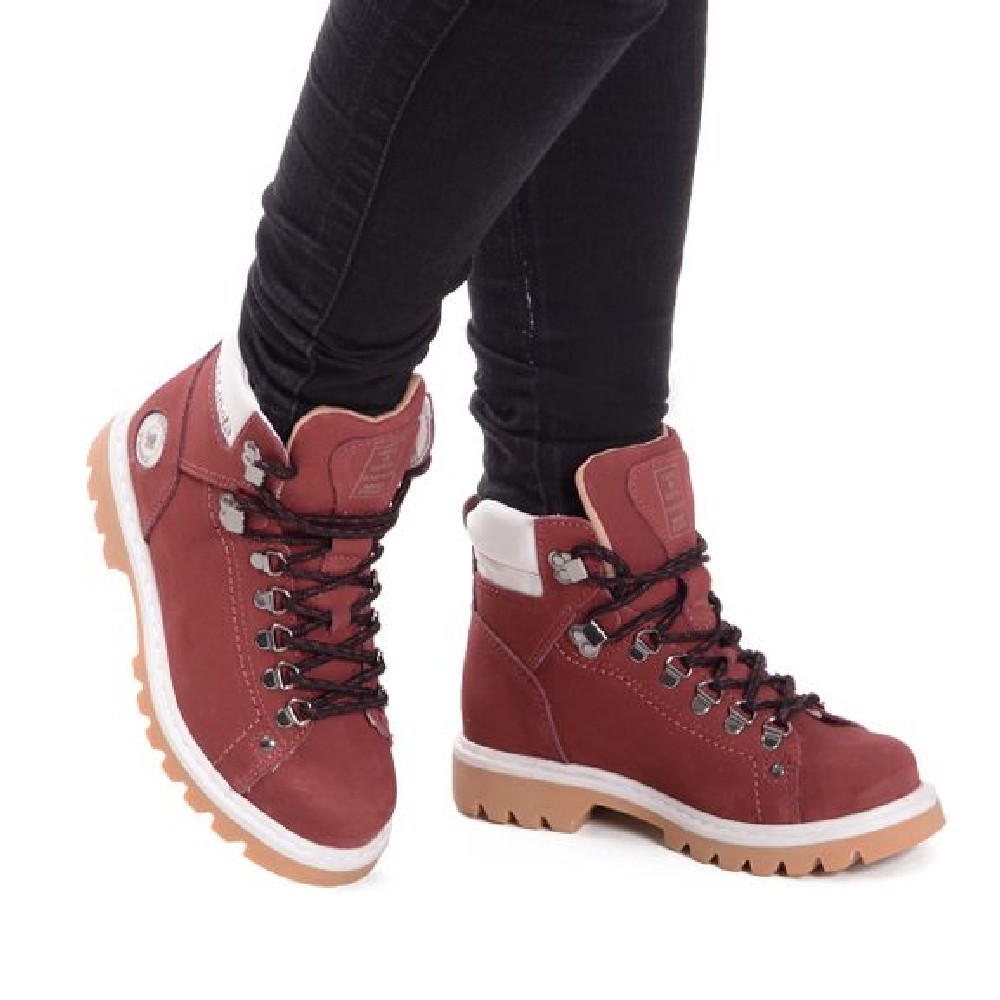 Bota coturno cravo e canela rodeo brush café feminina :: Amil Calçados
